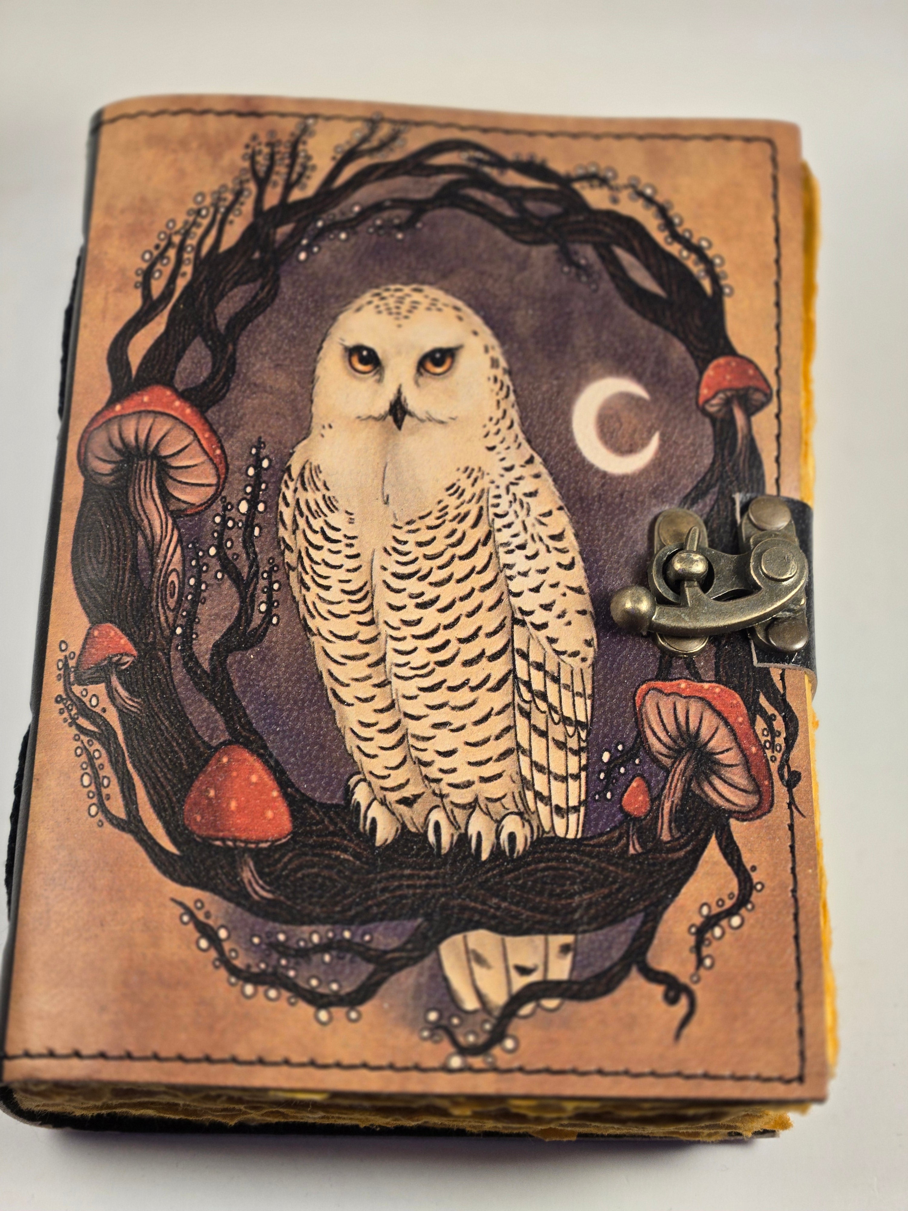 Handcrafted Journal Leather Owl – Stitch and Treasures